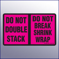 Do Not Double Stack/Do Not Break Shrink Wrap Label - Kenmore Label & Tag