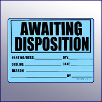 Awaiting Disposition 4X3 Label - Kenmore Label & Tag