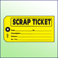 Scrap Ticket Tag - Size 5 - Kenmore Label & Tag