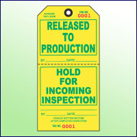 Released to Production/Hold for Incoming Inspection Tag - Kenmore Label ...