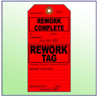 Rework Completed/ Rework Tag - Kenmore Label & Tag