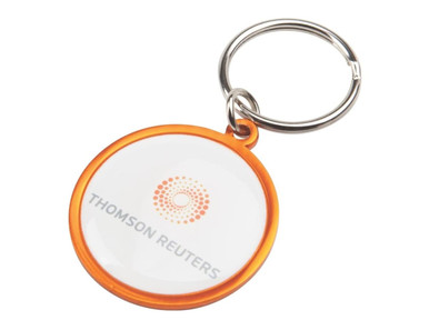 Rainbow Keyring (35mm round) - Indent - Perth Promotional Products