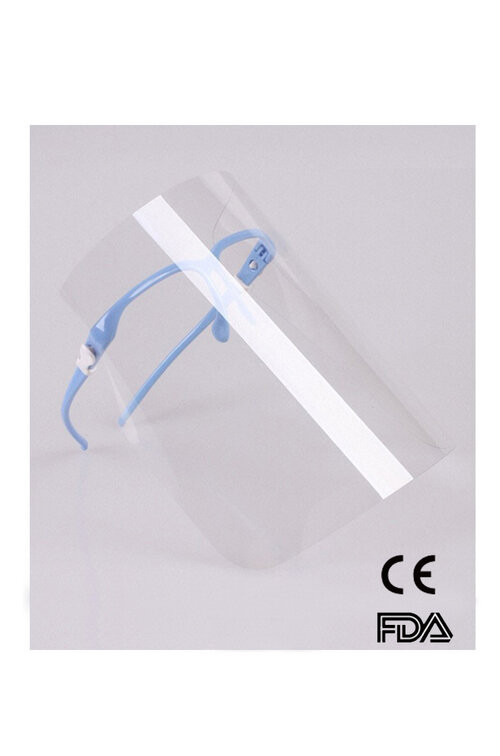 Clear Protective Face Shield Mask C-Shield w replacement shield 2 pk
