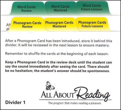 All About Reading - Divider Cards - Gullion's Christian Supply