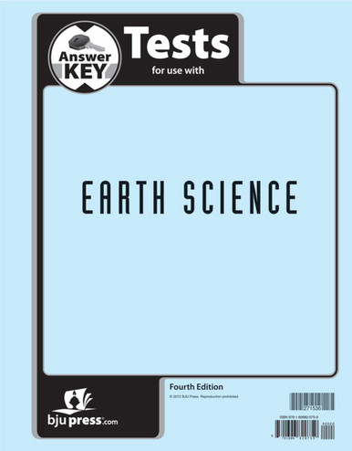 Earth Science - Tests Answer Key (4th edition) - Gullion's Christian Supply