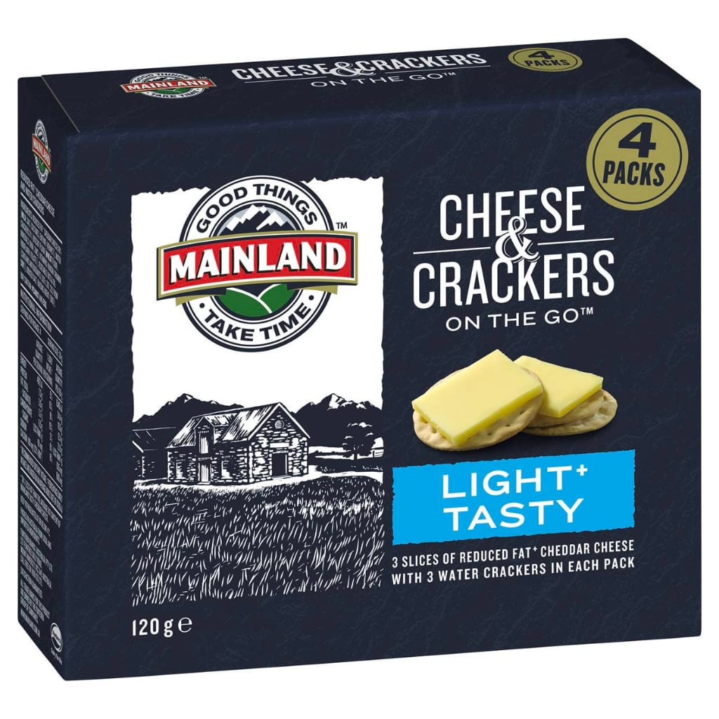 Mainland Cheese Light Tasty Slices & Water Crackers (20x30g) - Borgo ...