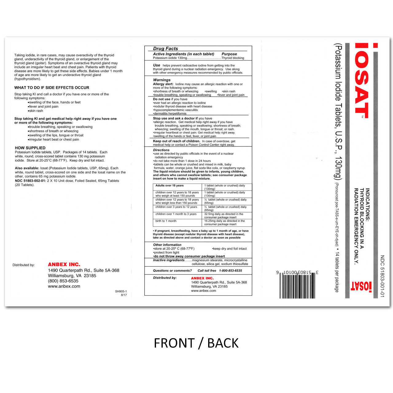 IOSAT Potassium Iodide Tablets | EmergencyKits.com