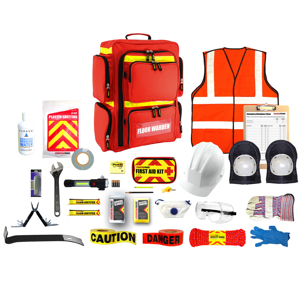 Deluxe Floor Warden Emergency Kit - EmergencyKits.com
