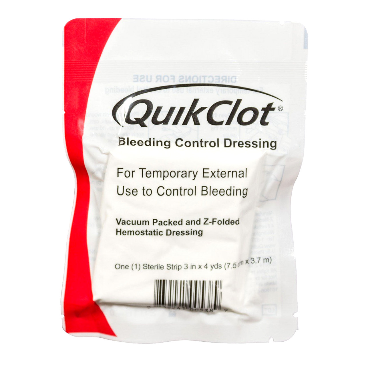QuikClot Bandage (3" x 4 Yards, Z-Folded) | EmergencyKits.com