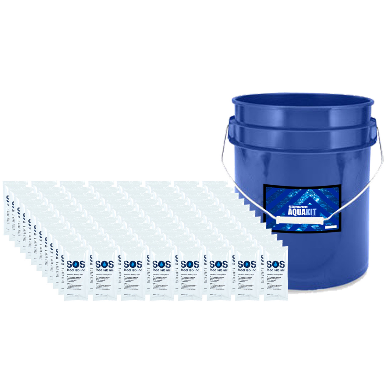 Emergency Drinking Water Pouches (96 Count, Bucket) | EmergencyKits.com