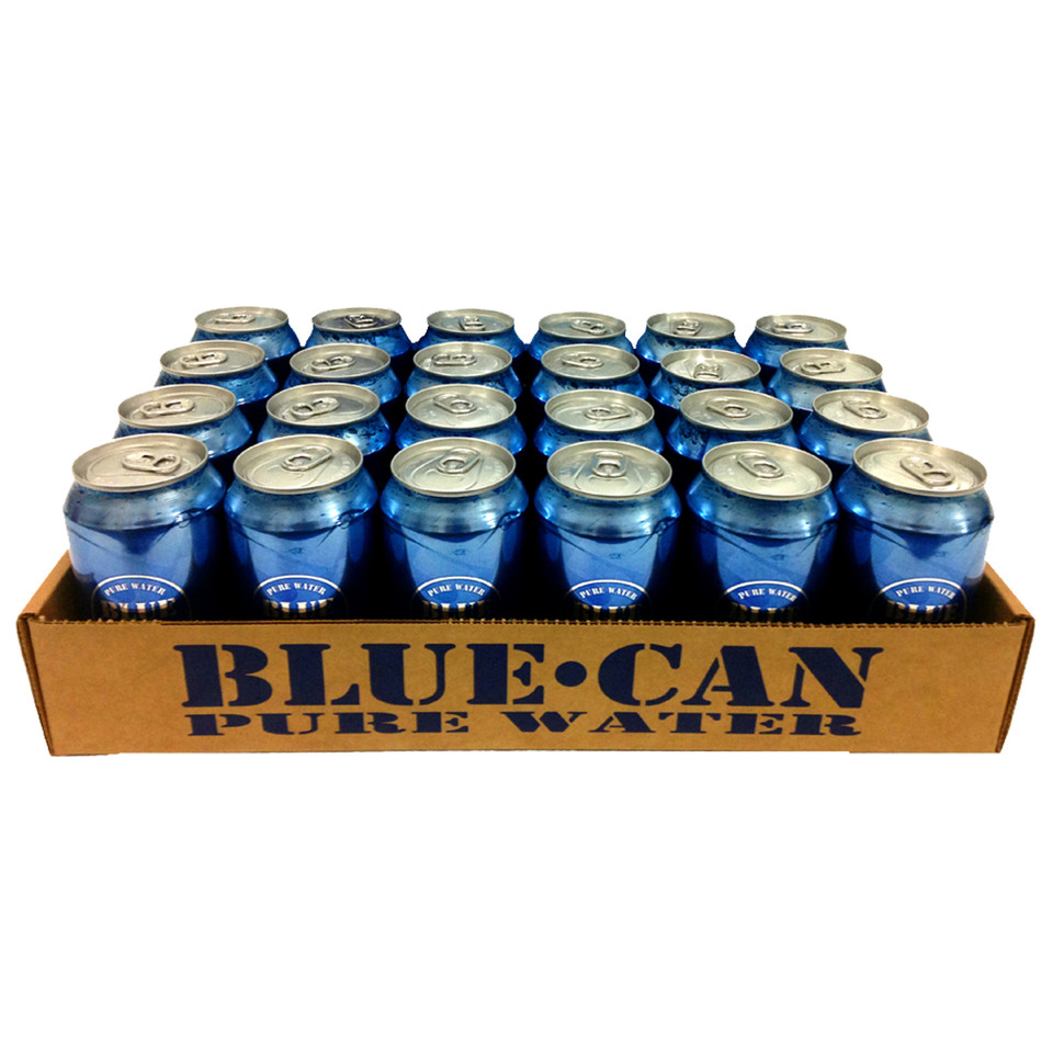 Shop Blue Can Emergency Water (Case of 24) | EmergencyKits.com
