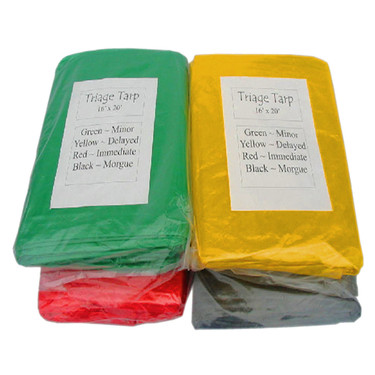 EmergencyKits.com | Triage Tarps with Carrying Bag (Set of 4)