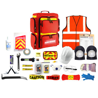 Deluxe Floor Warden Emergency Kit with Backpack | EmergencyKits.com