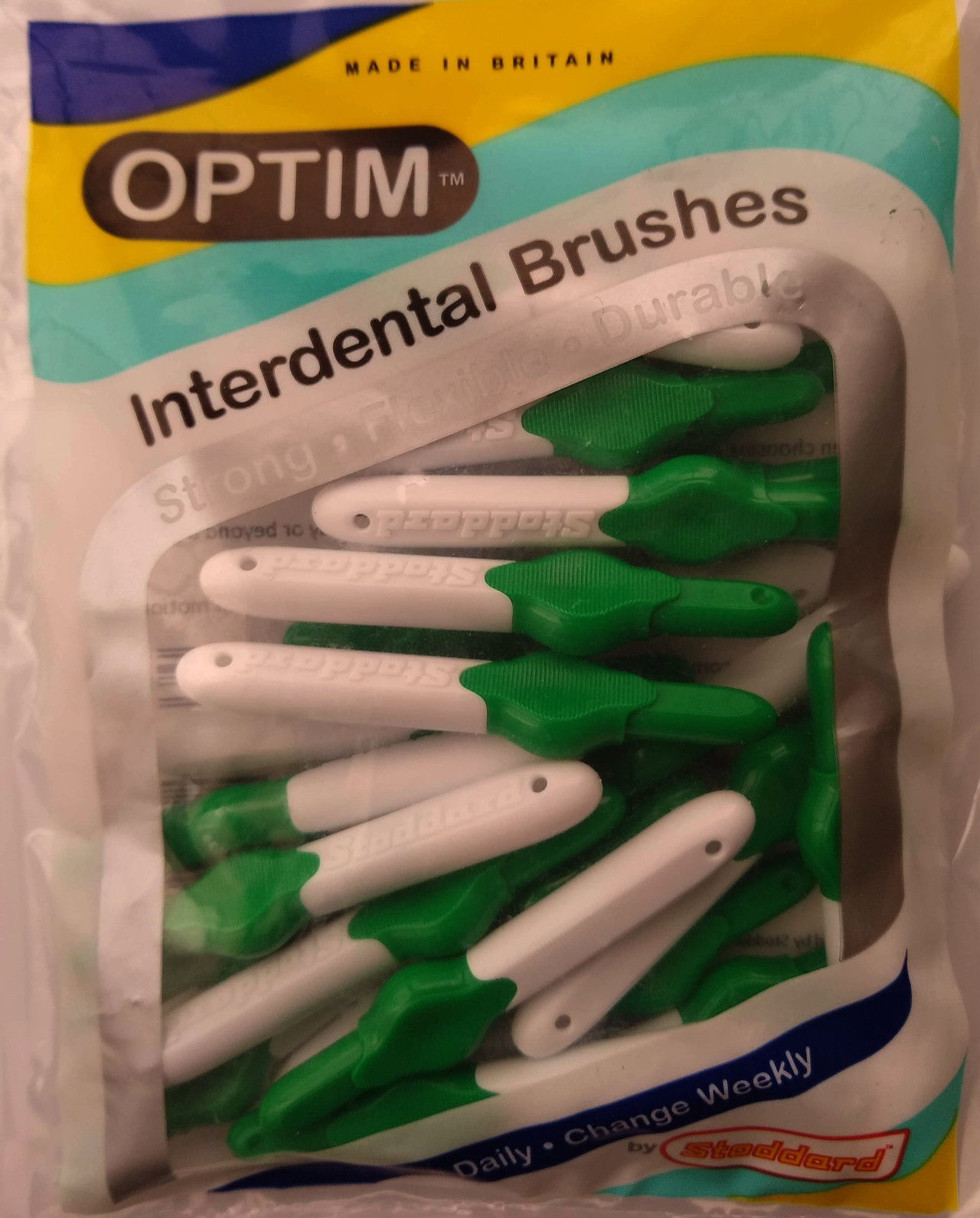 Stoddard OPTIM Soft Interdental Brushes Medium -5mm Green - 25 Brush ...