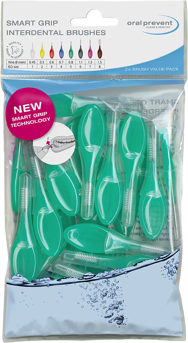 Oral Prevent Soft Smart Grip Brushes - 0.45mm White - 24 Brushes Bulk ...