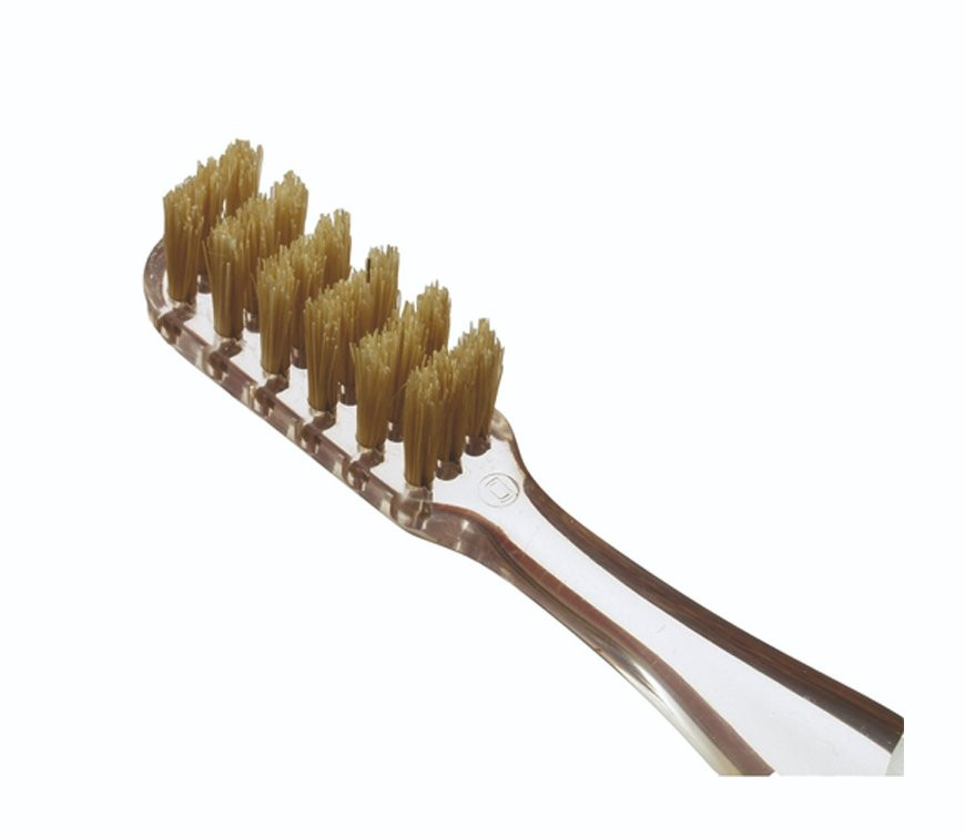 Lactona 18 Natural Bristle Hard Toothbrush - 3 Row - 100% Boar Bristles ...