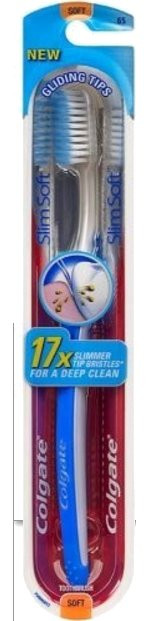 Colgate SlimSoft Floss Tip Soft Ultra Compact Toothbrush