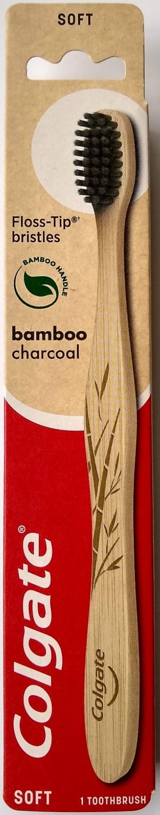 Colgate Bamboo Charcoal Floss-Tip Soft Toothbrush