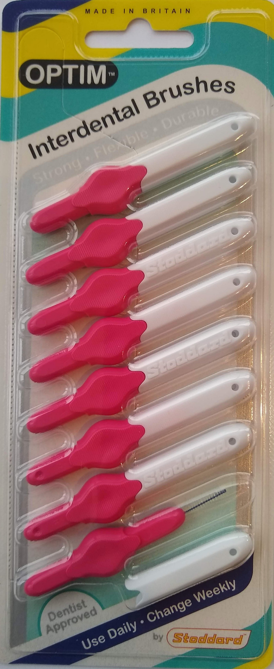 Stoddard OPTIM Soft Interdental Brushes XX Fine -2.5mm Red - 25 Brush Bulk Pack (OPTIM Red Bulk)