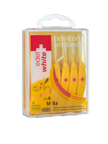 Edel+White M EasyFlex Profi-Line Interdental brushes - Yellow Medium Size
