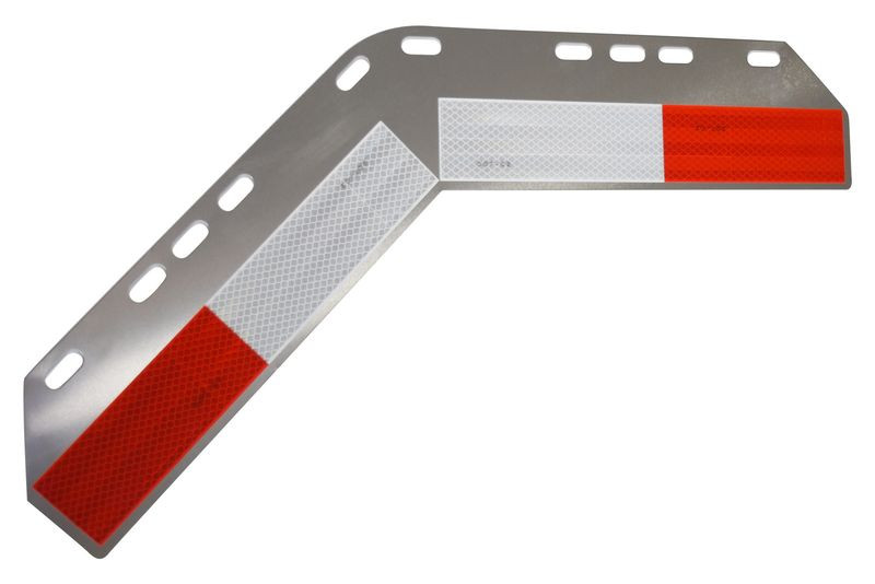 033-04263 - CONSPICUITY PLATE SINGLE - Angled Aluminum - Harbor Truck Parts