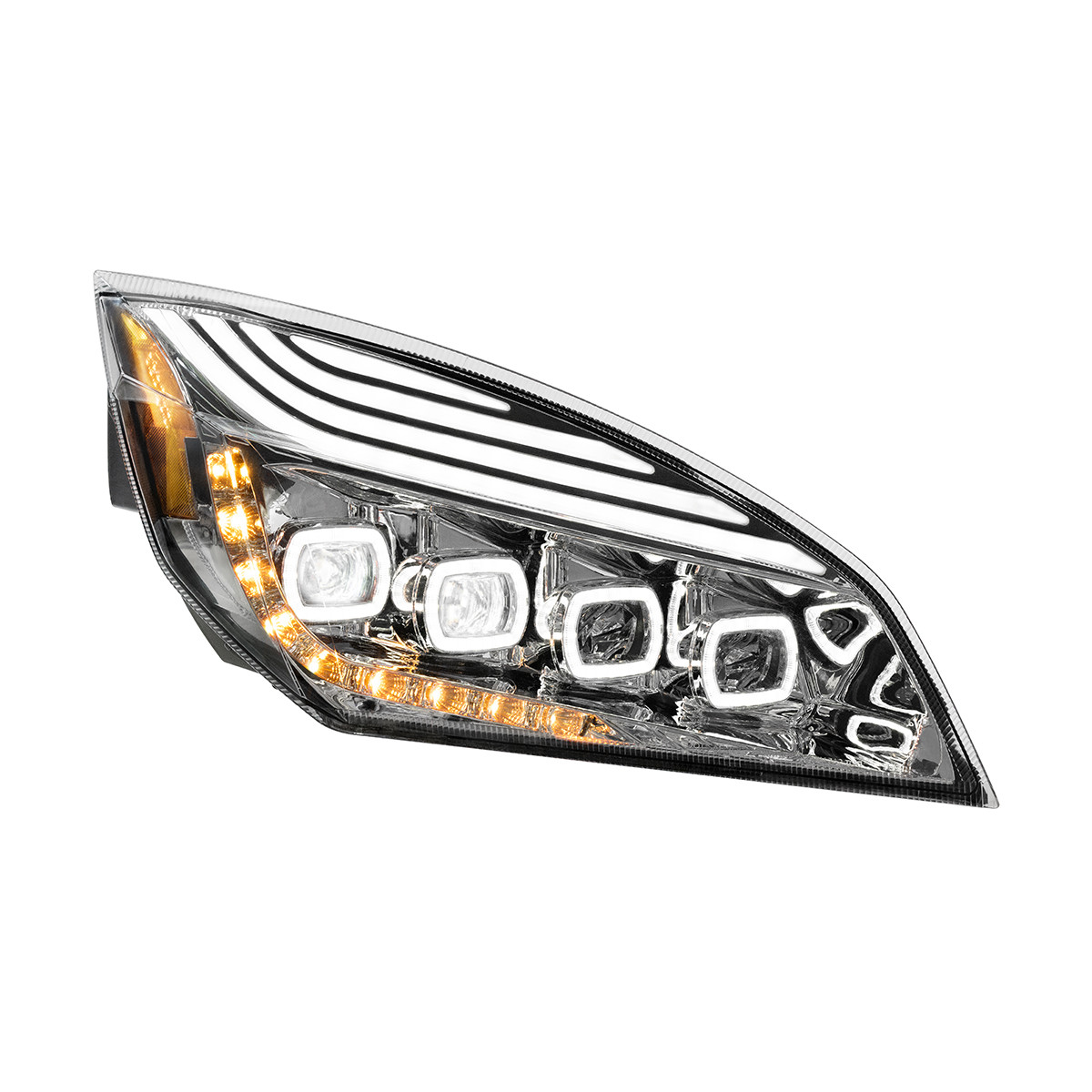 36725 - QUAD-LED HEADLIGHT CASCADIA 18+ RH - Harbor Truck Parts