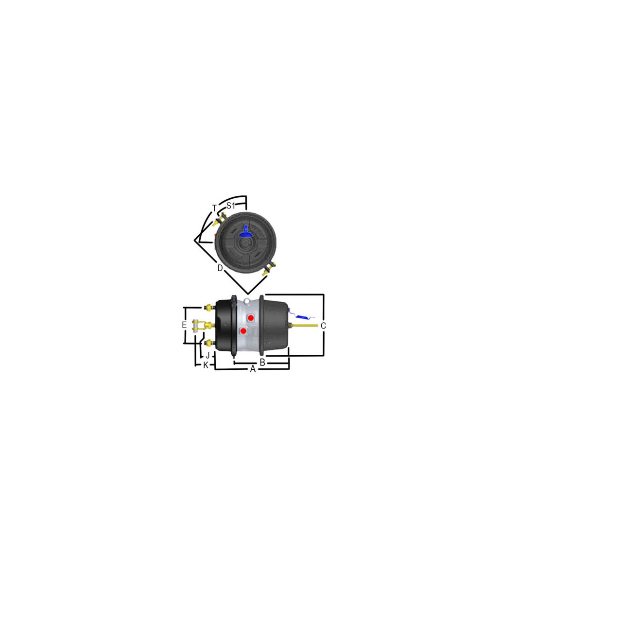 GC3036LCW - BRAKE CHAMBER - Harbor Truck Parts