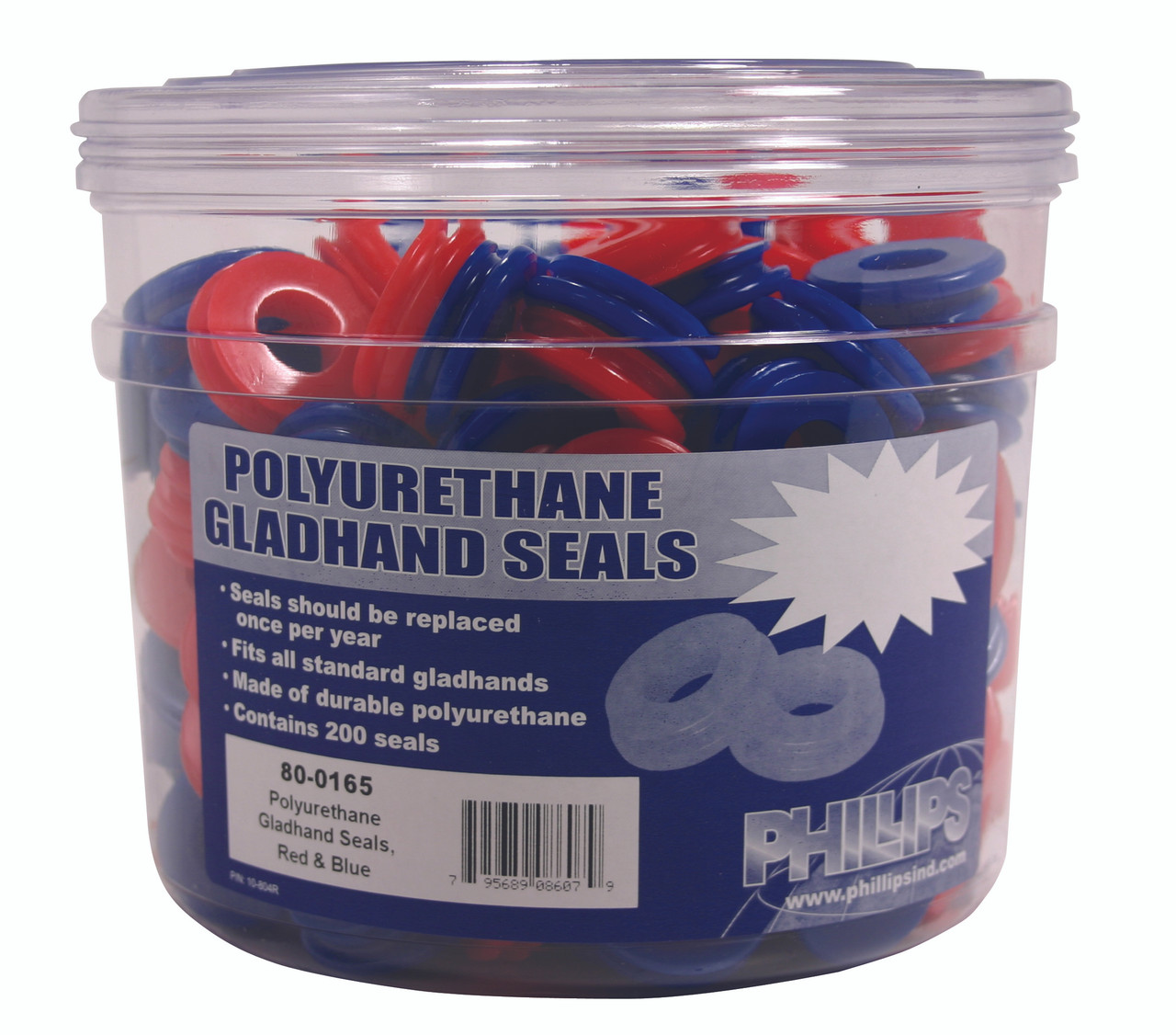 80-0164 - DISPLAY - GLADHAND SEALS, RED & BLUE - Harbor Truck Parts