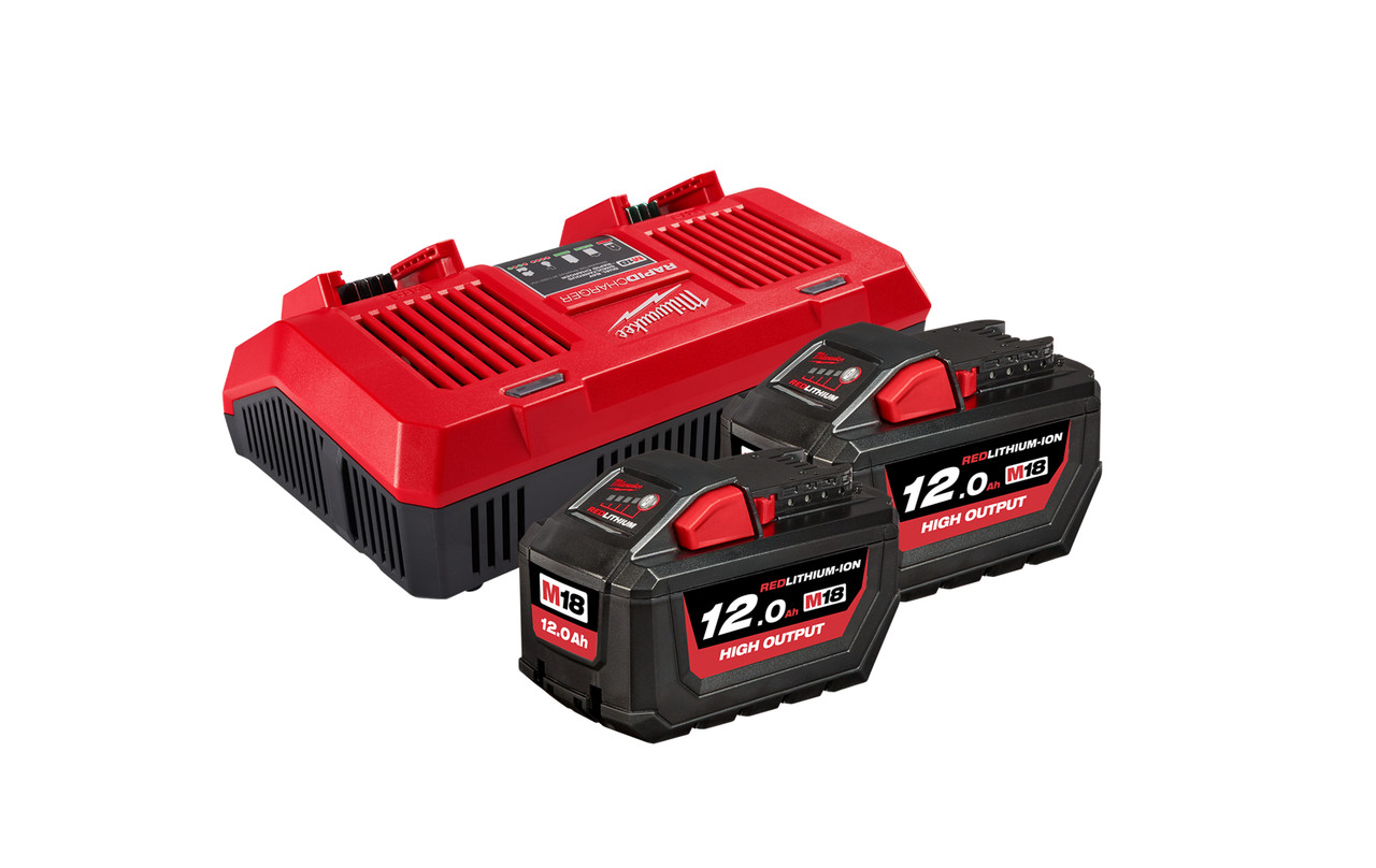 Milw M18 12Ah Dual Battery Starter Pack Milw M18 12Ah Dual Battery ...