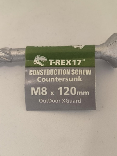 Construction Screw Csk T40 M8 X 120Mm Xguard Ea - Mount ITM
