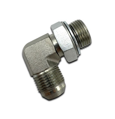 Parker 90 degree Elbow Adapter, #6 ORB x #4 ORFS