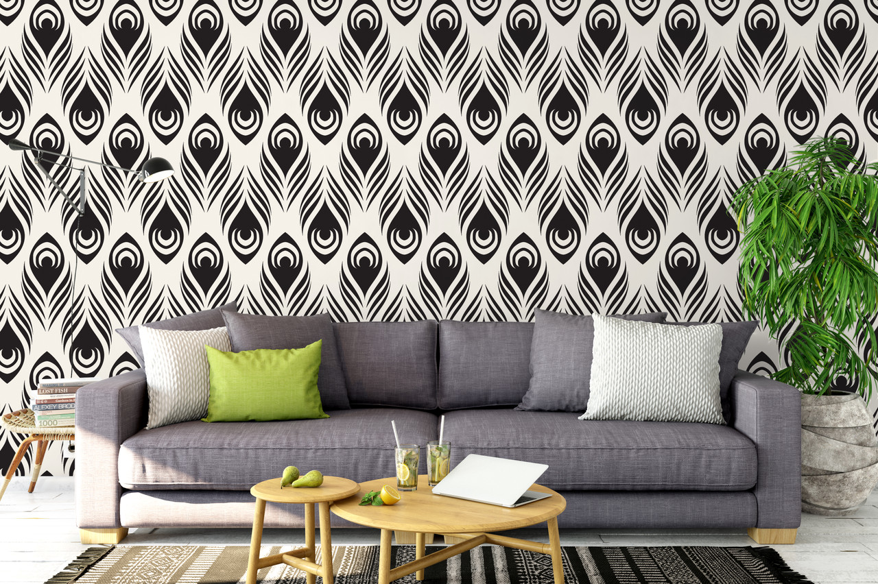 wallpaper feather design