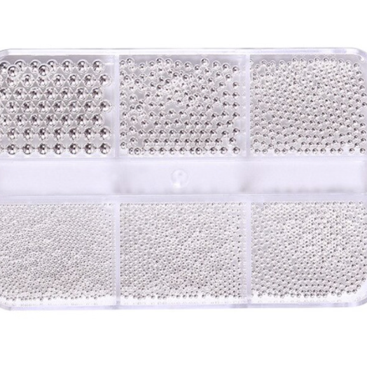 Silver Caviar Bead Grid Pack - Nail Art Supplies