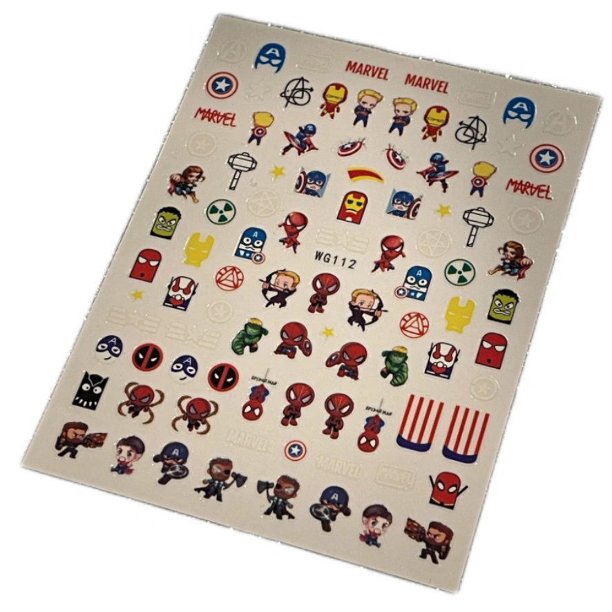 Marvel Stickers - Nail Art Supplies
