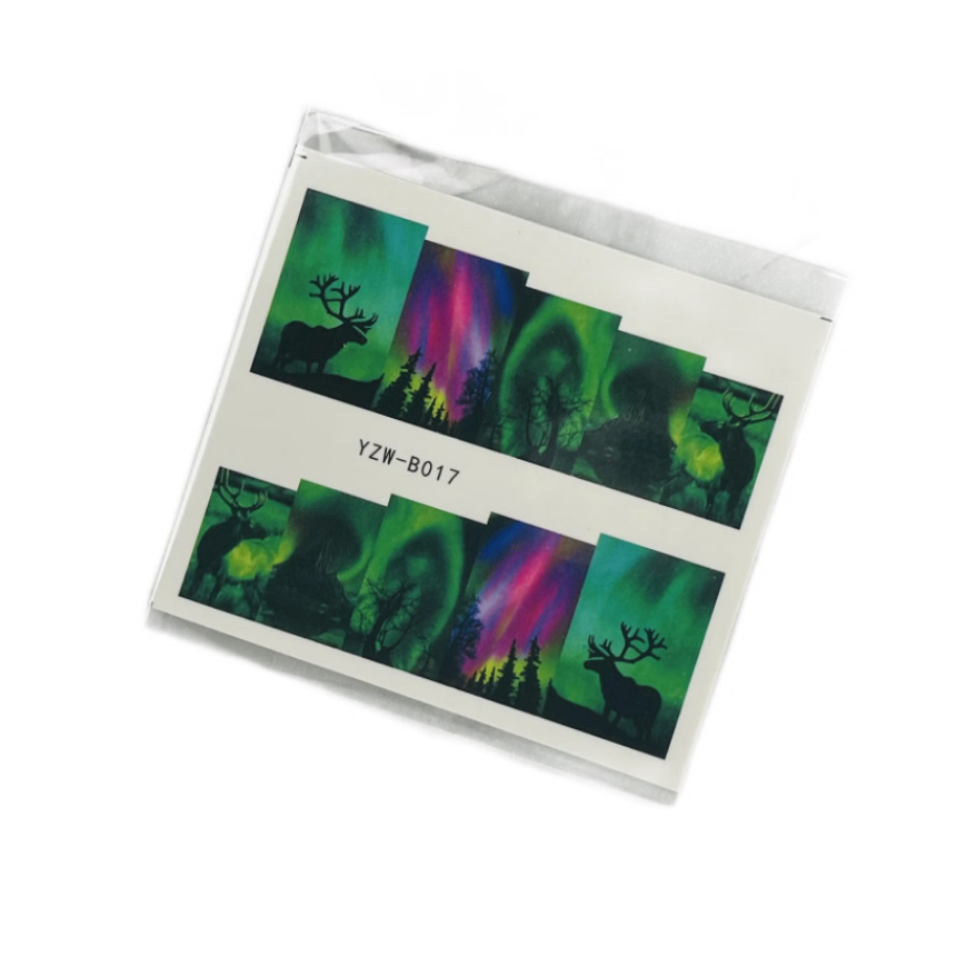 Northern Lights Waterslide Decals - Nail Art Supplies