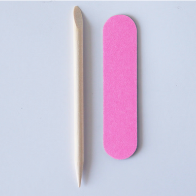 Disposable Emery File & Cuticle Pusher Pack - Nail Art Supplies