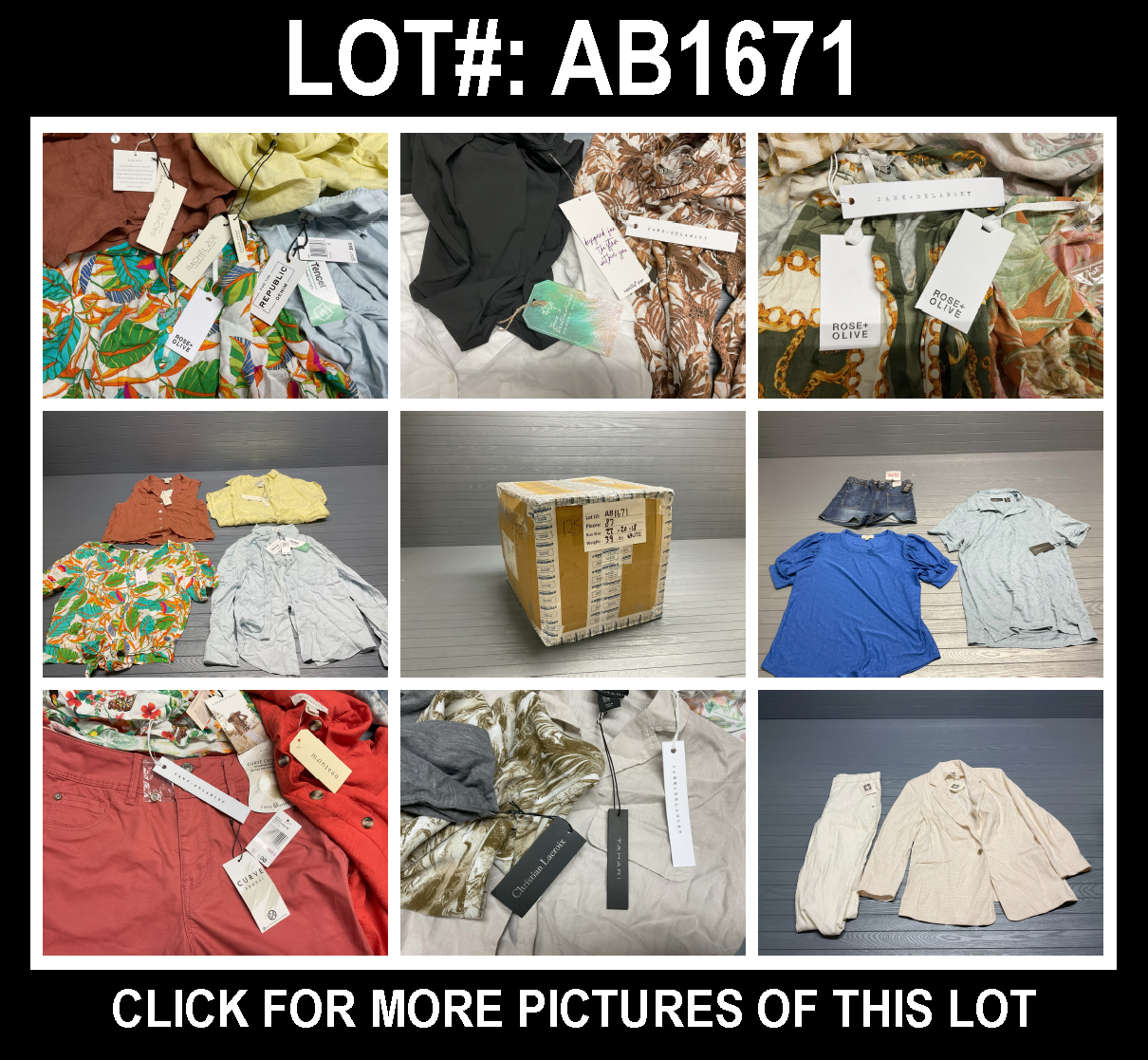 83 Unit Lot (SKU#: AB1671) Anne Klein, Tahari, Jane + Delancey, Revery ...