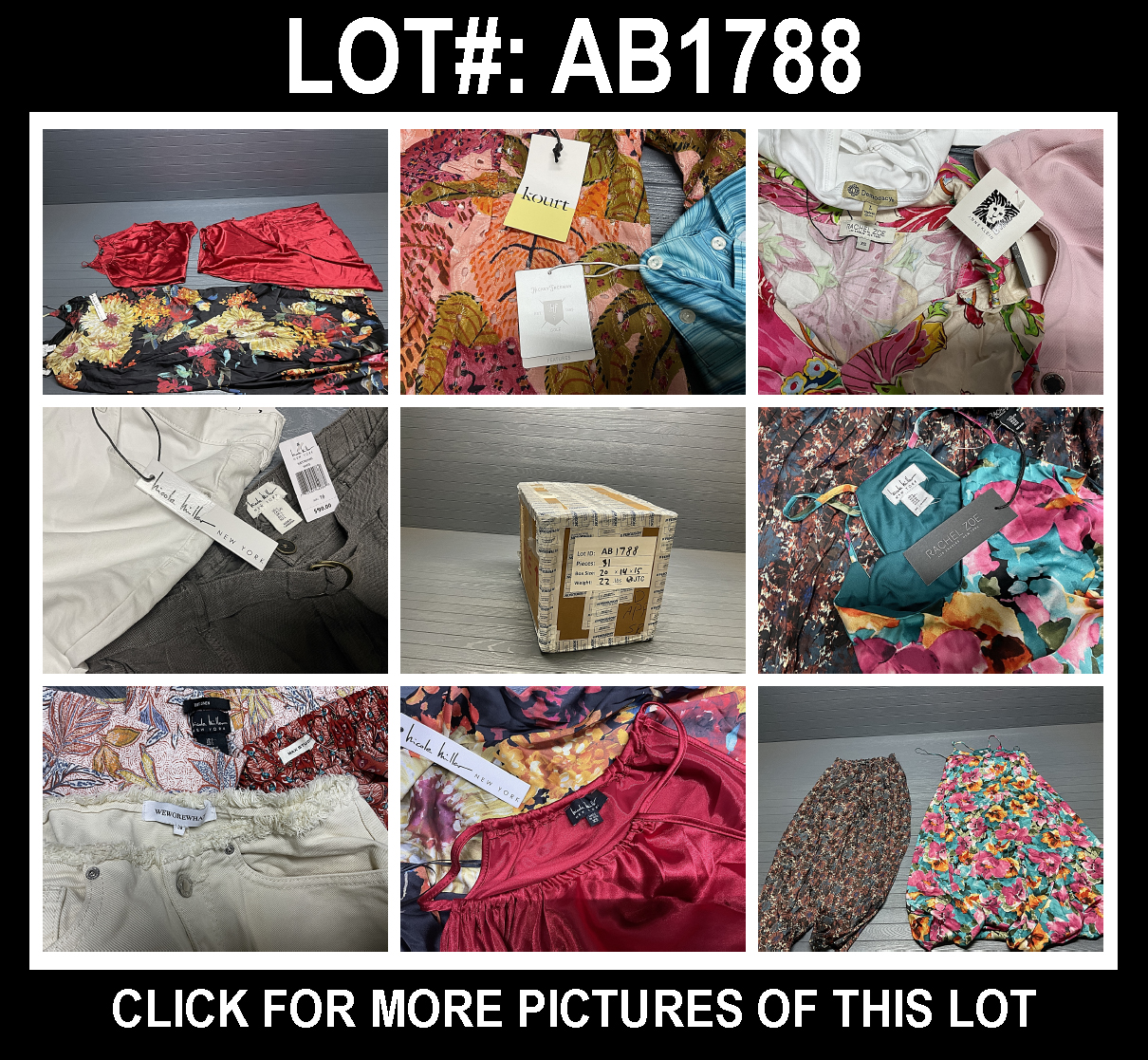 31 Unit Lot (SKU#: AB1788) Nicole Miller, Anne Klein, WeWoreWhat, Max ...