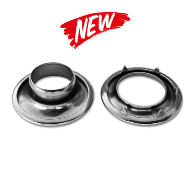 Grommets: Rolled Rim and Spur Washers - Stainless Steel (100 Pack)