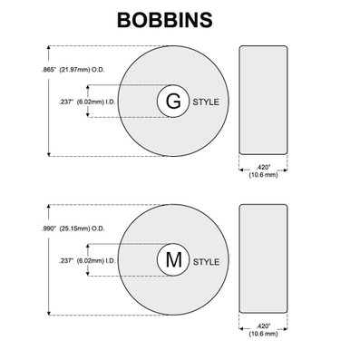 Nylon Monocord Prewound Bobbins