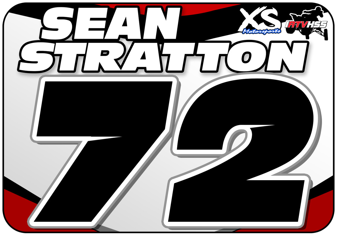 Custom Number Plate Graphic Kit IATVHSS Racing logos