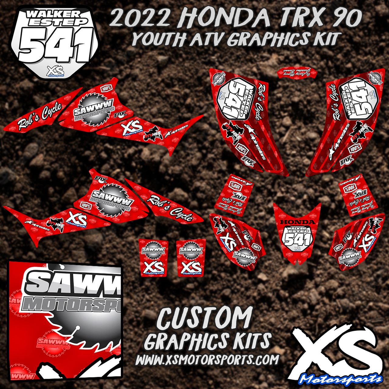 Custom Youth ATV Graphics Kit (HD Vinyl) - Youth ATV models (90-250cc)