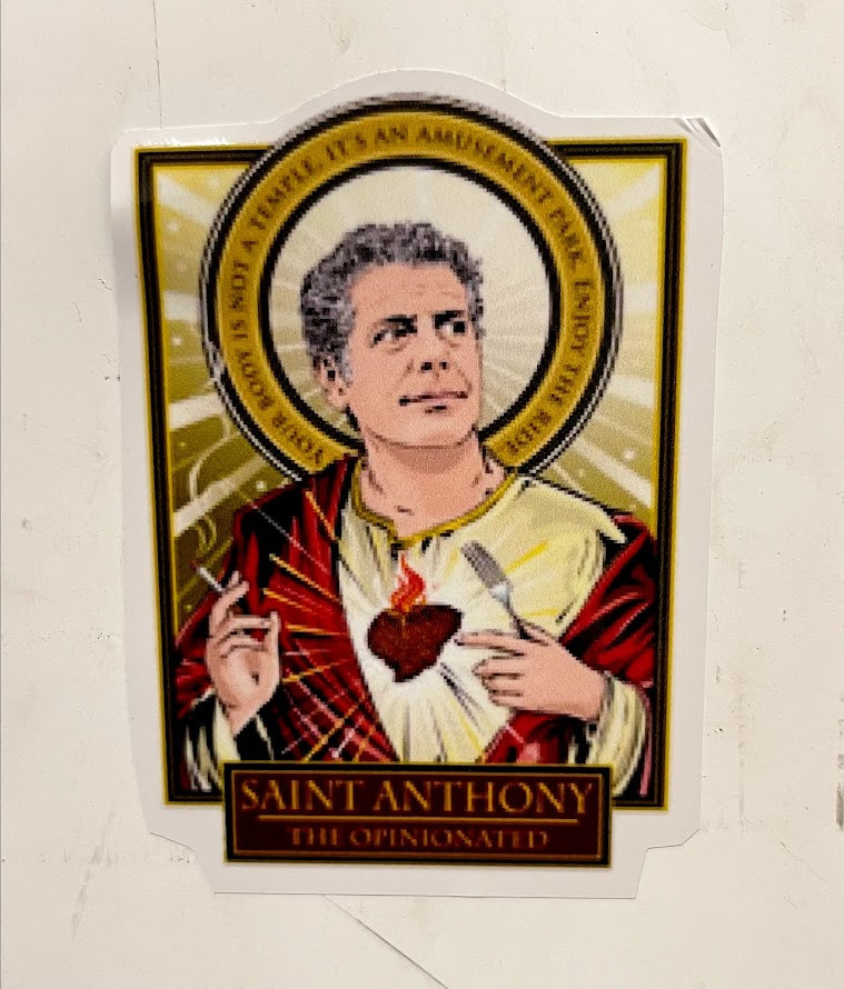 Saint Anthony Bourdain Sticker