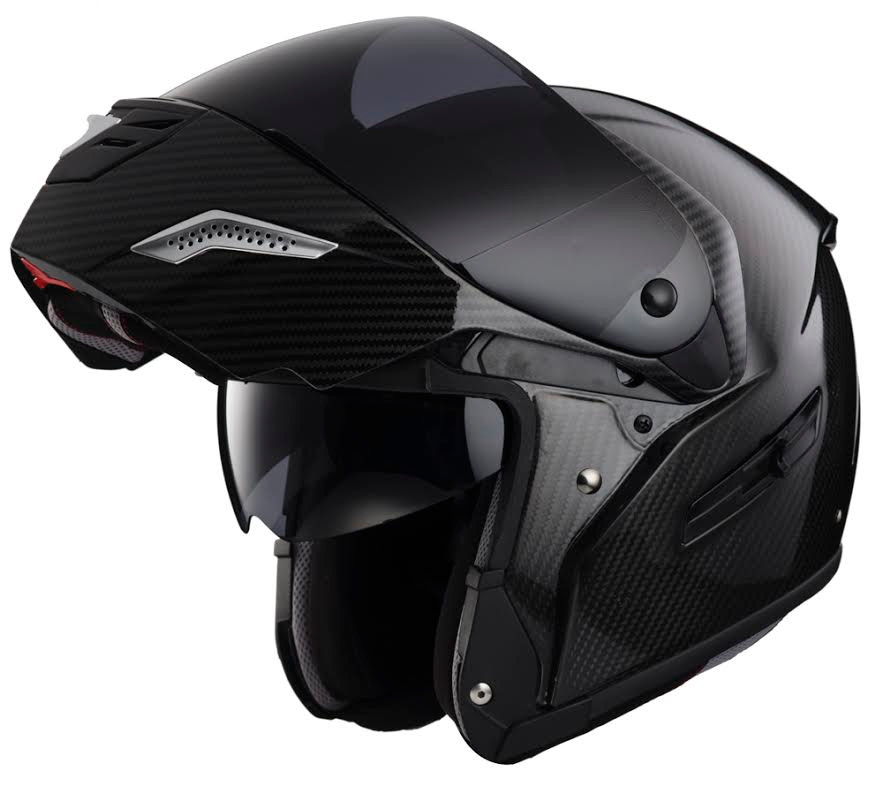 DOT Modular Full Face Black Motorcycle Helmet