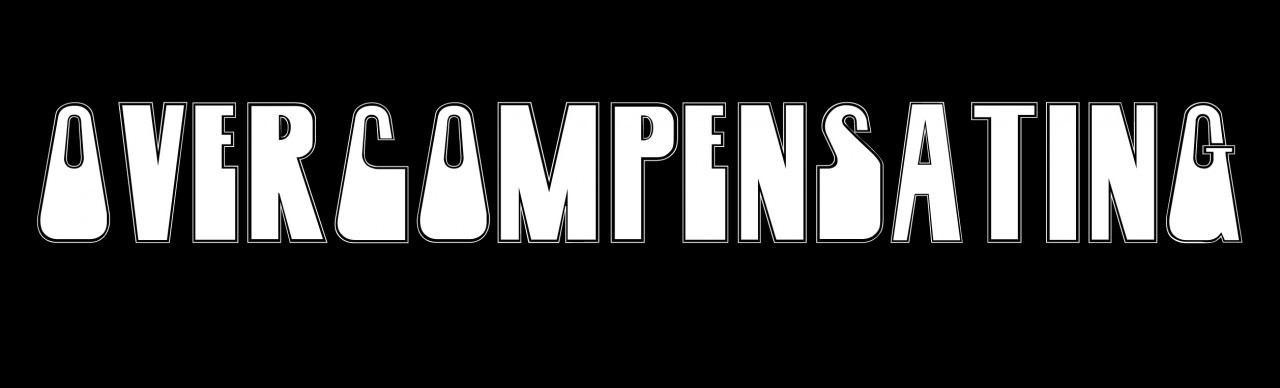 Overcompensating Motorcycle Helmet Sticker