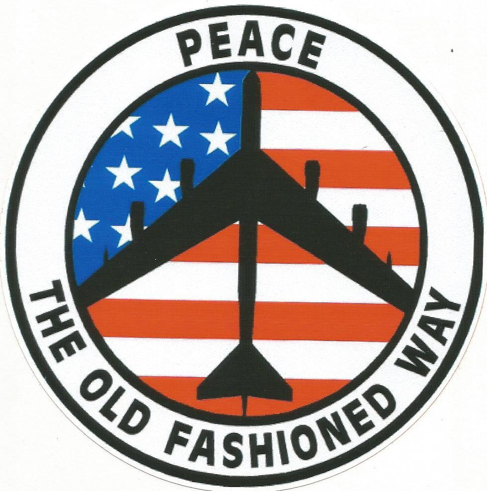 Peace the Old Fashioned Way Sticker
