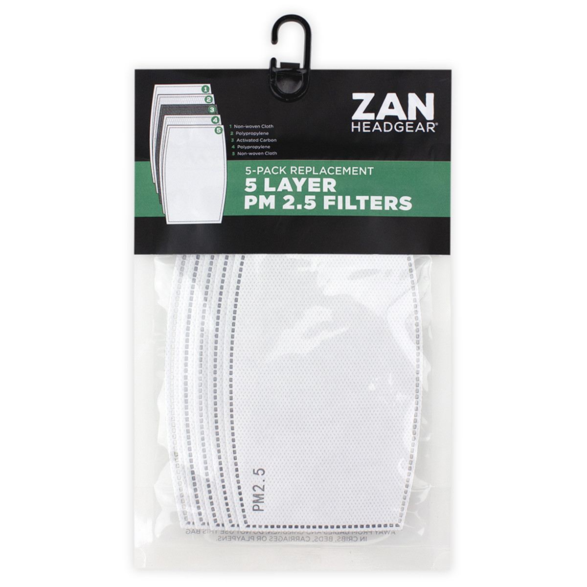 REPLACEMENT PM2.5 FILTER 5PACK-FILTER-01 Assassin Neoprene Face Mask ...
