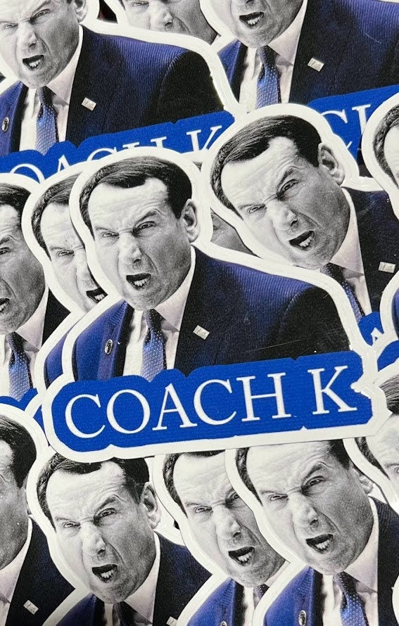 Mike Krzyzewski Sticker Coach K Sticker Duke Basketball Sticker