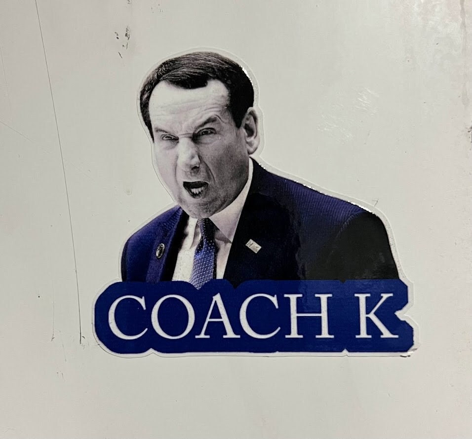 Mike Krzyzewski Sticker Coach K Sticker Duke Basketball Sticker