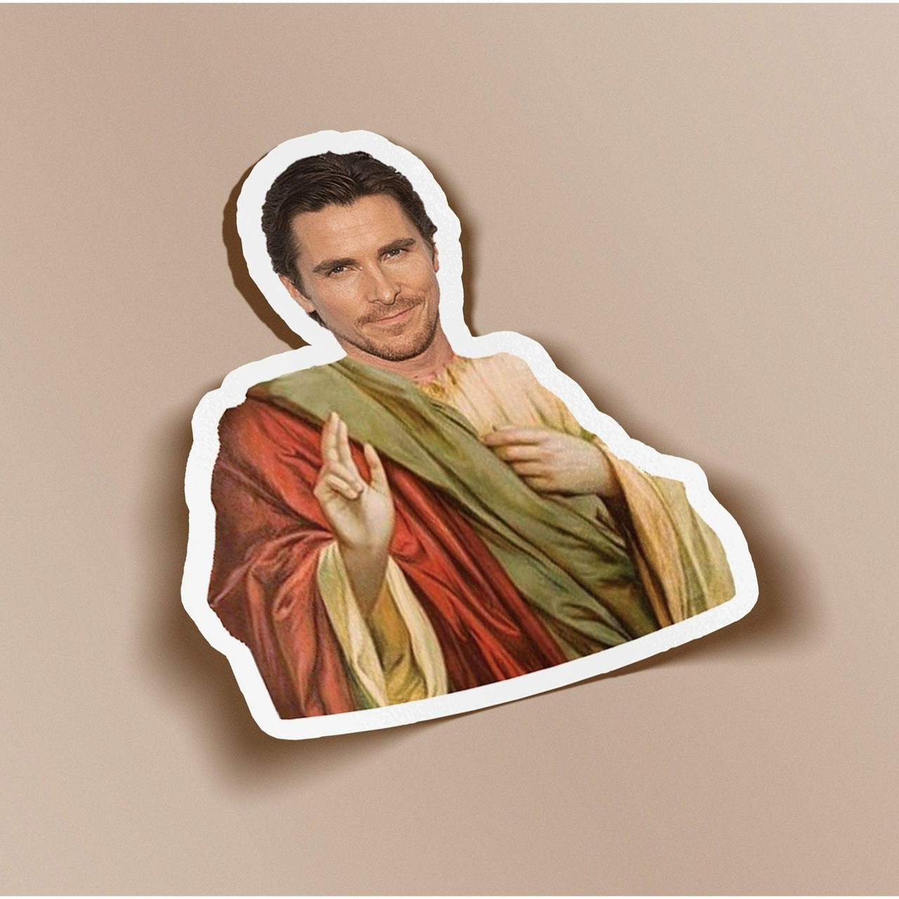 Saint Christian Bale Sticker